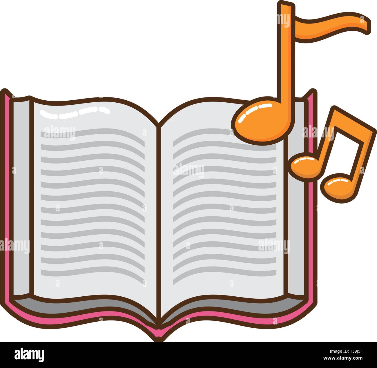 open book with musical notes icon Stock Vector Image & Art - Alamy