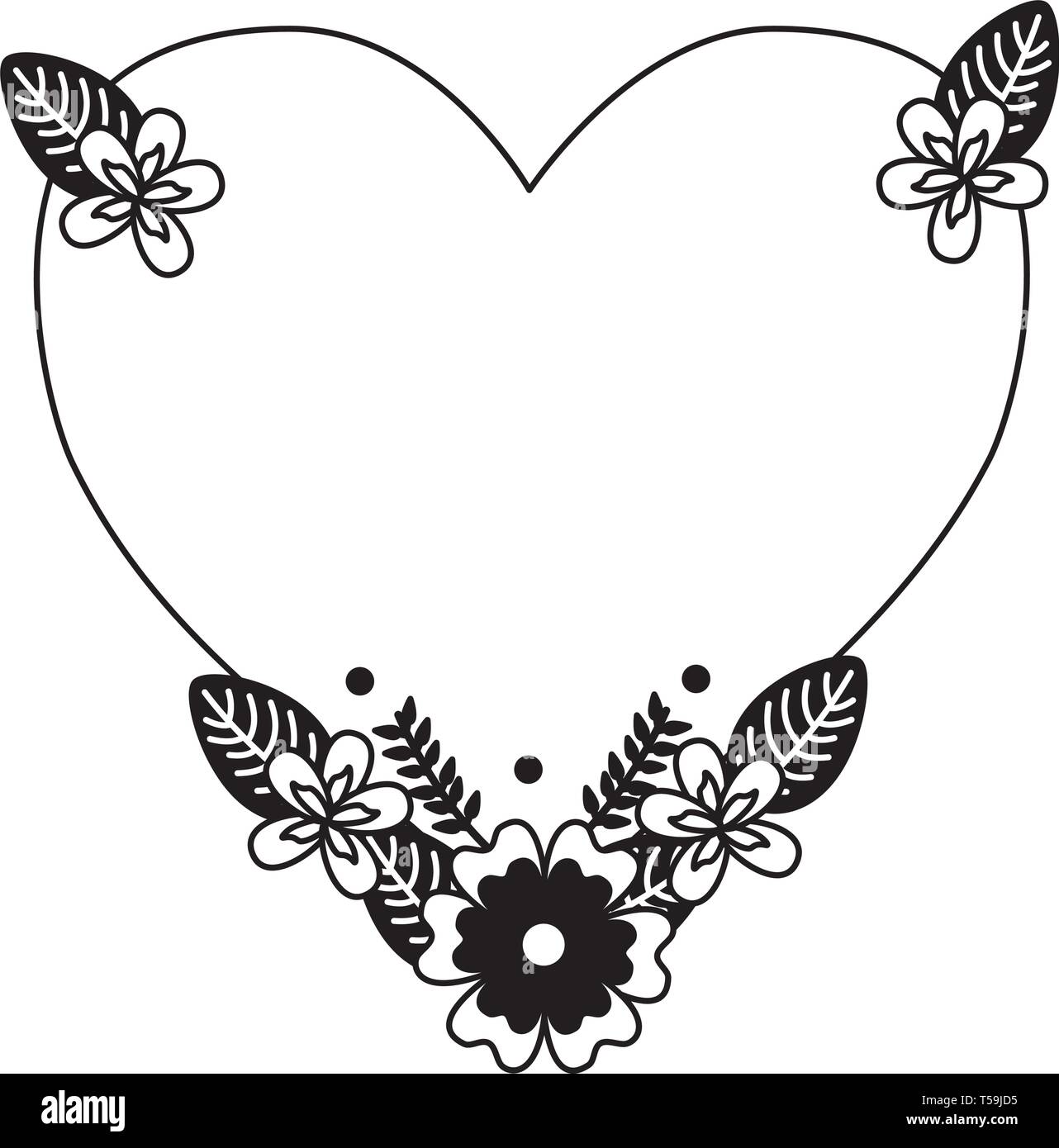 love romantic heart flowers Stock Vector Image & Art - Alamy