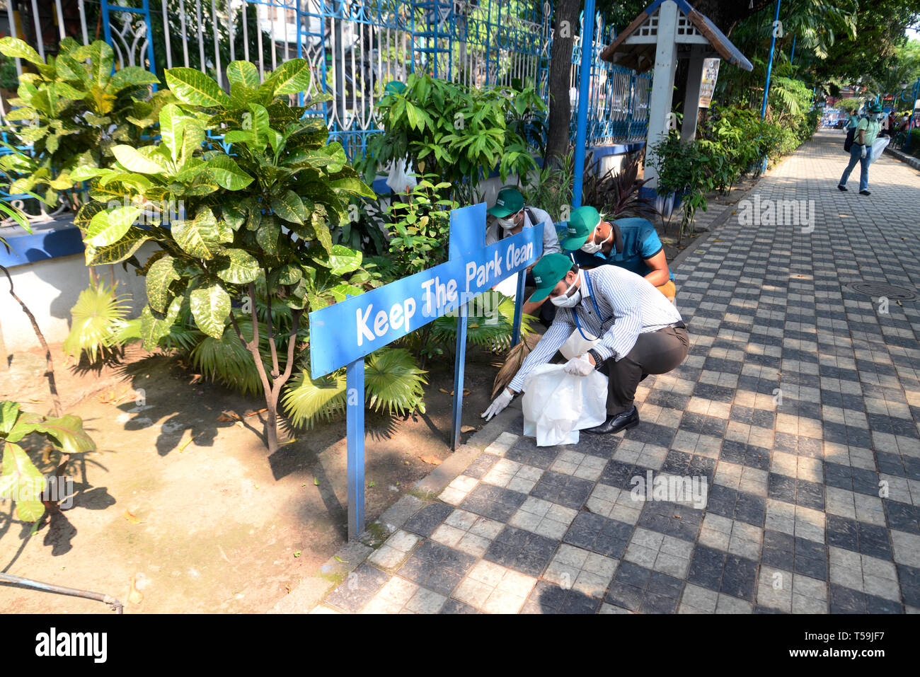 People take part in a cleanse campaign on the occasion of World ...