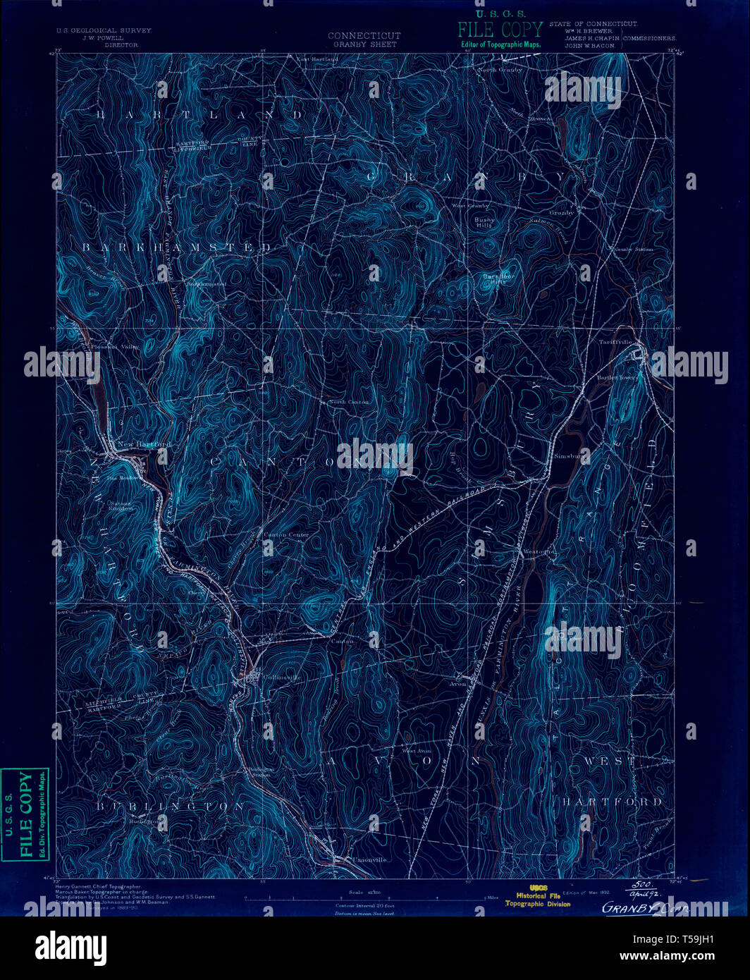 Map of granby hi-res stock photography and images - Alamy