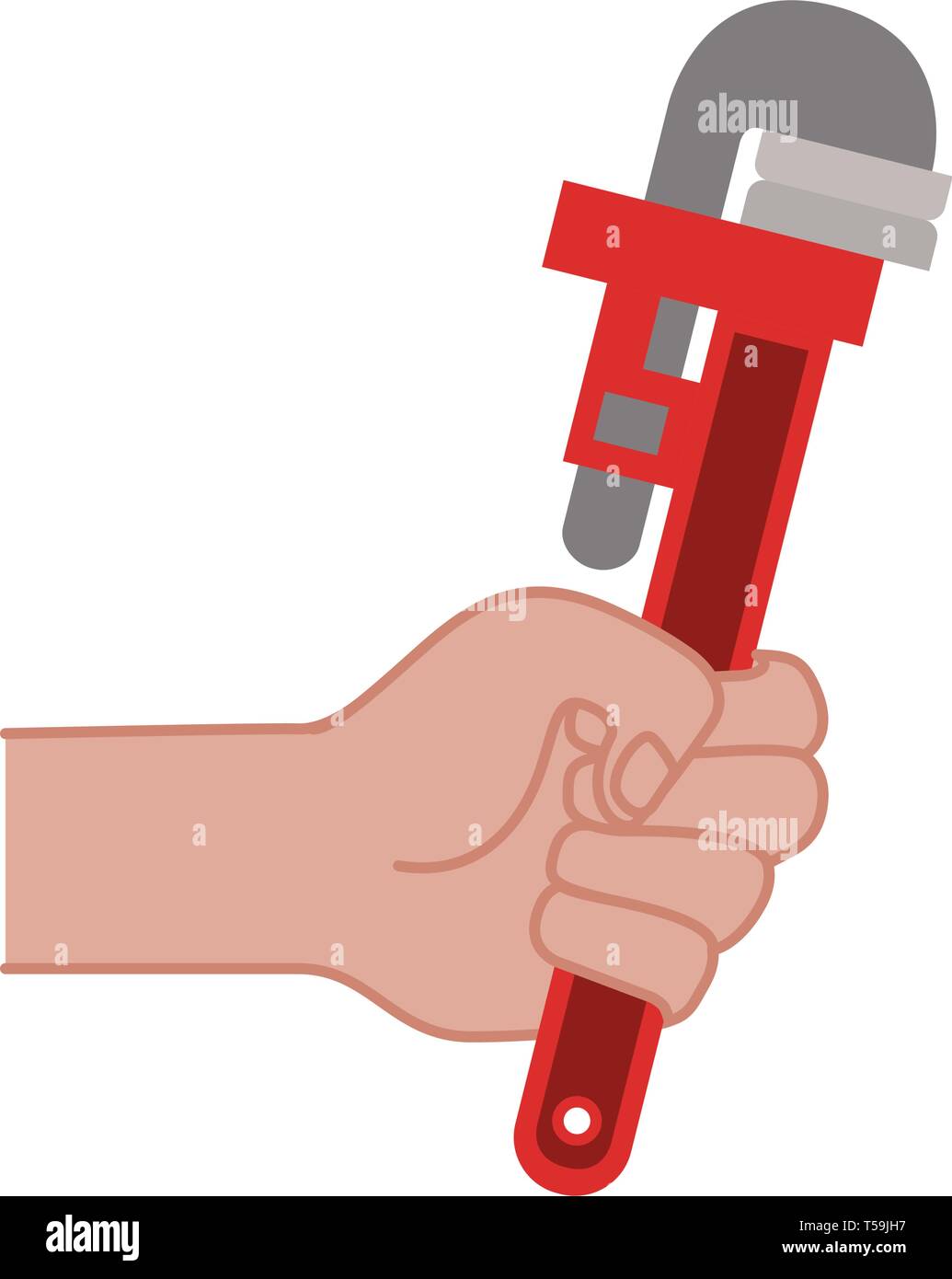 hand with plumber key isolated icon Stock Vector Image & Art - Alamy