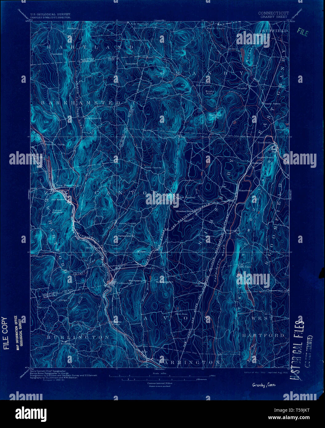 Map of granby hi-res stock photography and images - Alamy