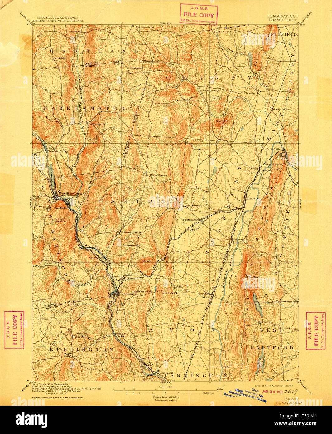Map of granby hi-res stock photography and images - Alamy
