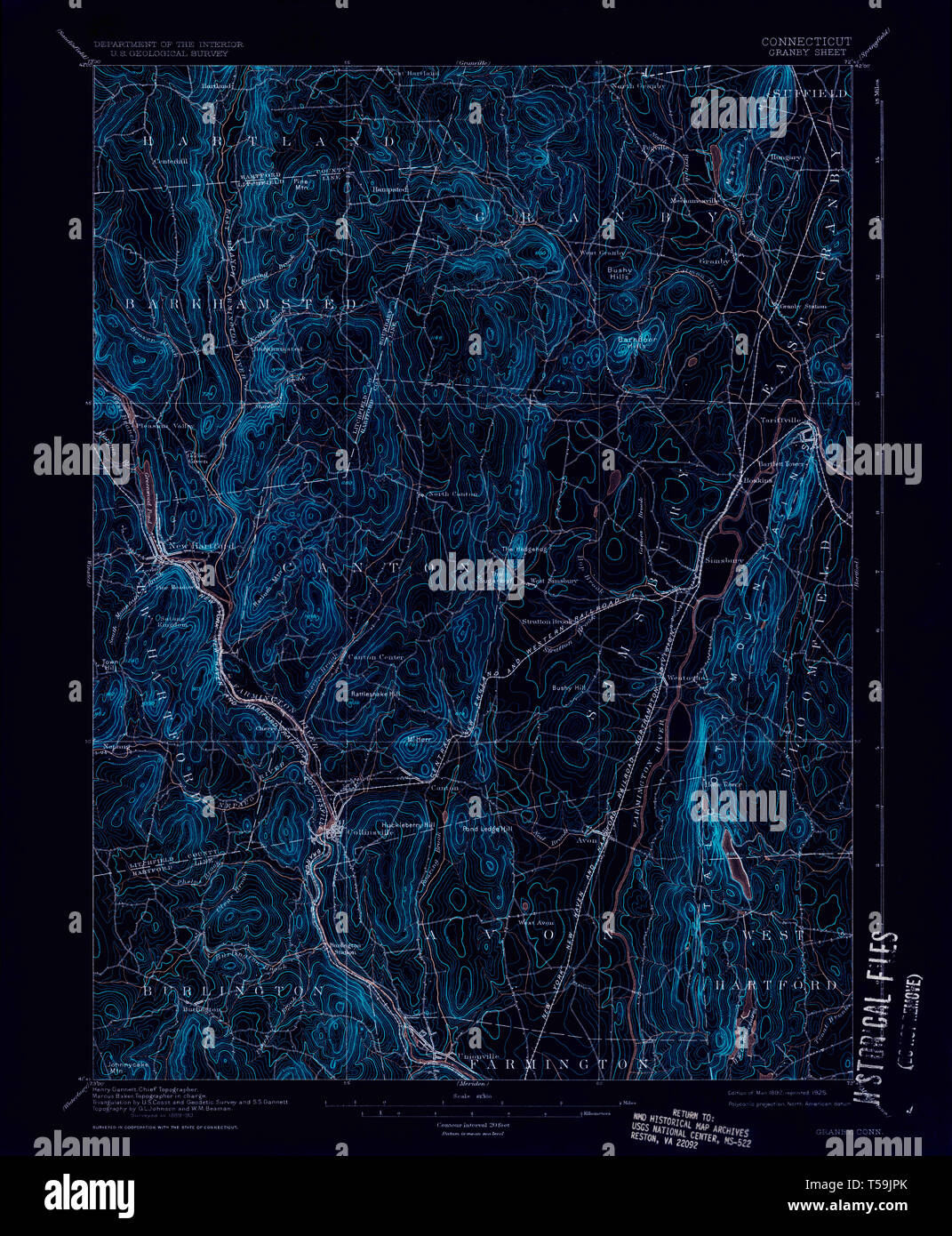 Map of granby hi-res stock photography and images - Alamy