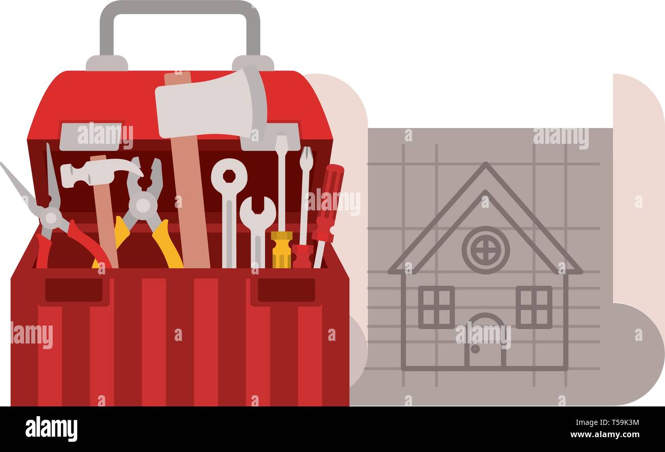 construction tool box isolated icon Stock Vector Image & Art - Alamy