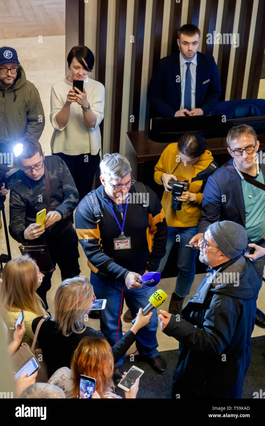 Russia Kemerovo 2019-02-26 Yuri Shevchuk frontman soloist of DDT rock ...