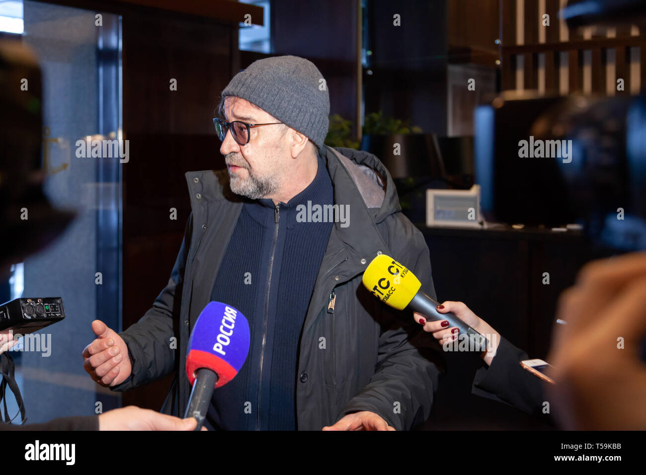 Russia Kemerovo 2019-02-26 Yuri Shevchuk frontman soloist of DDT rock ...