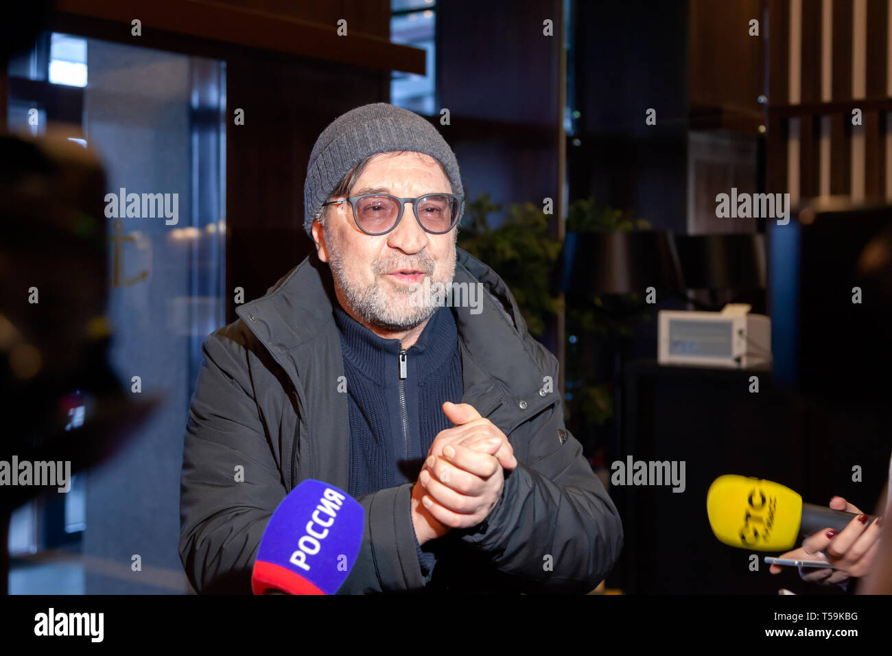 Russia Kemerovo 2019-02-26 Yuri Shevchuk frontman soloist of DDT rock ...