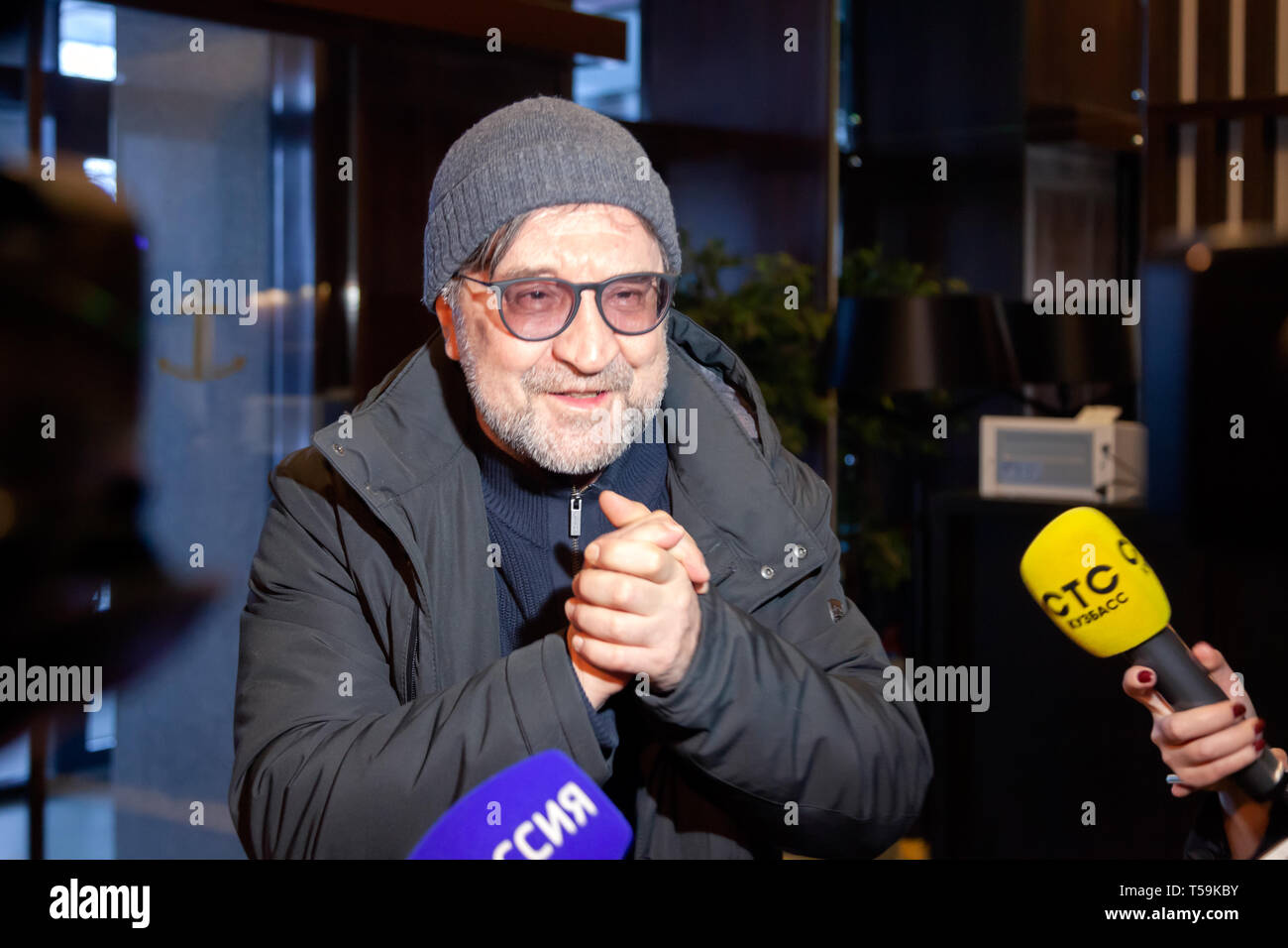 Russia Kemerovo 2019-02-26 Yuri Shevchuk frontman soloist of DDT rock ...