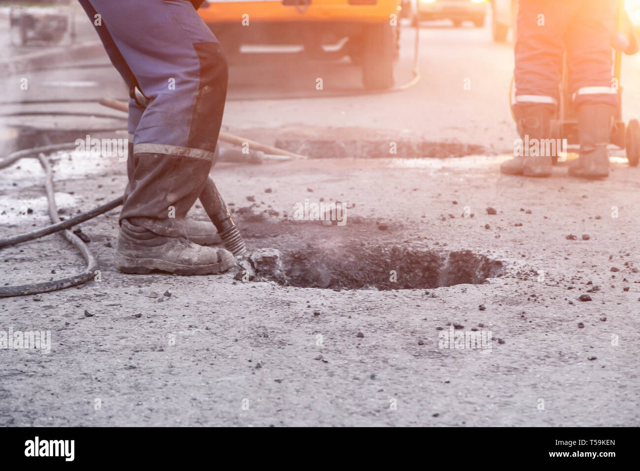 Jack hammer operator hi-res stock photography and images - Alamy
