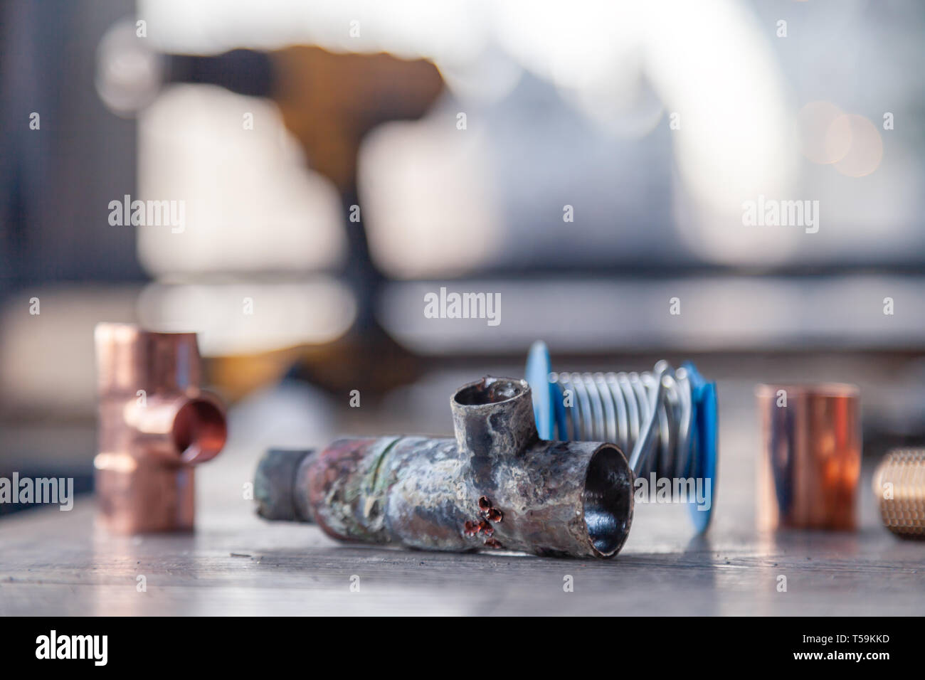 Soldering a joint hi-res stock photography and images - Alamy