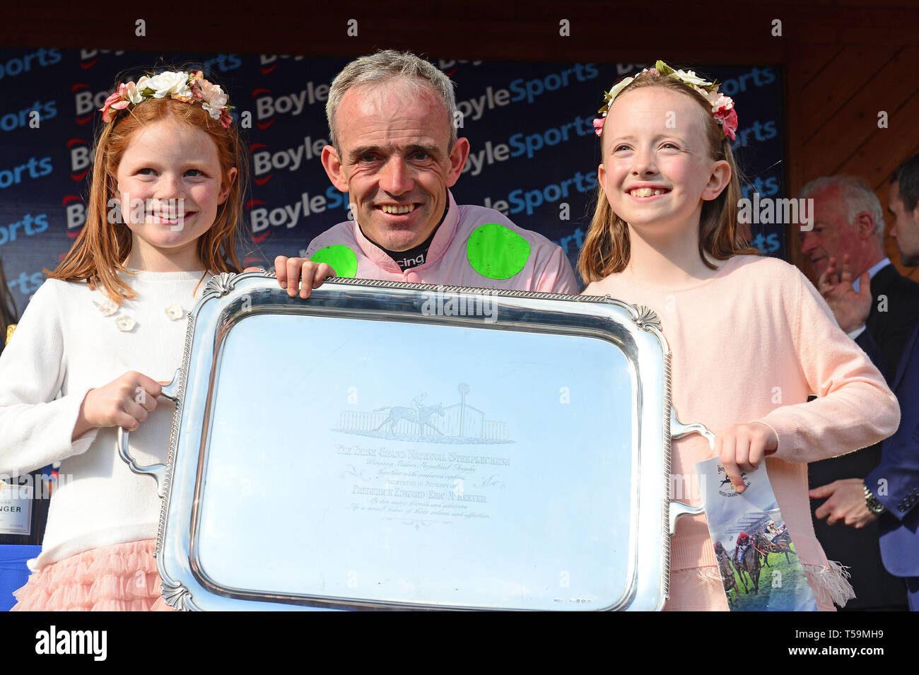 Jockey Ruby Walsh with his daughters Elsa and Gemma celebrate after ...