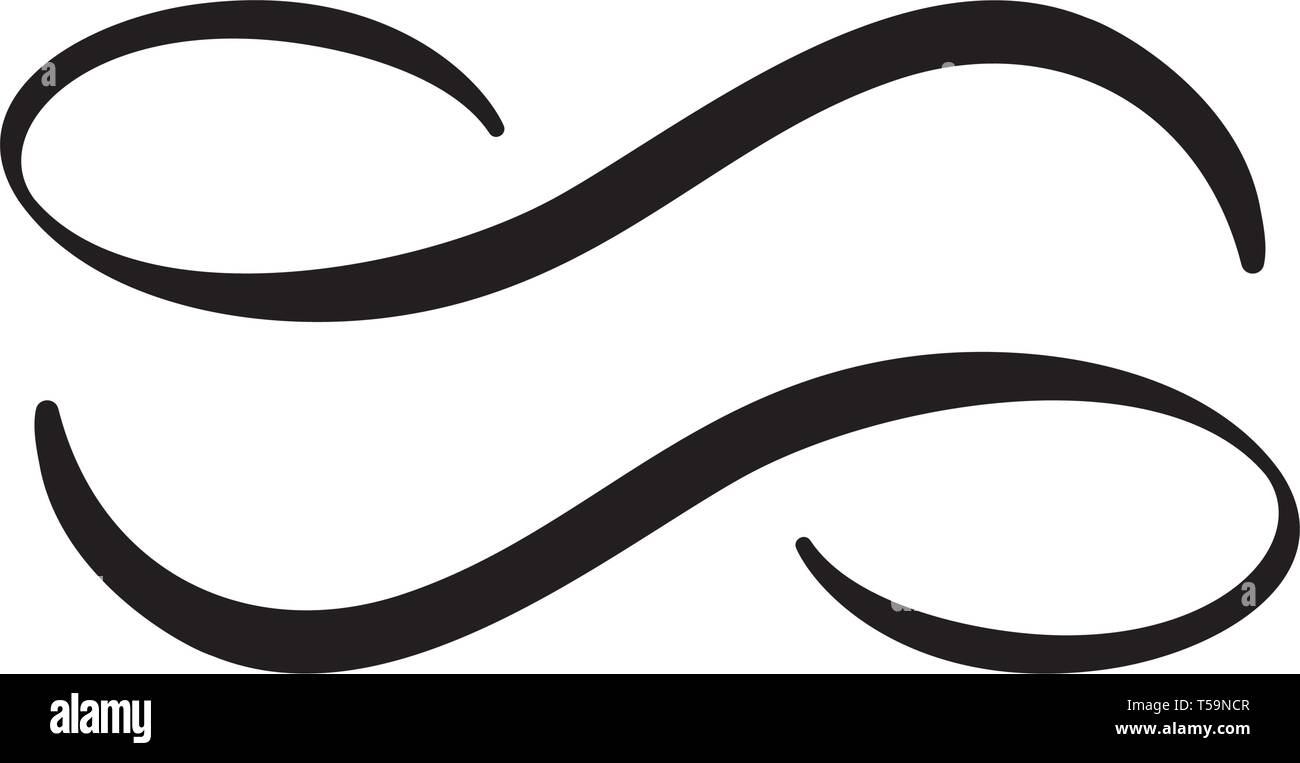 Infinity calligraphy vector illustration symbol. Eternal limitless ...