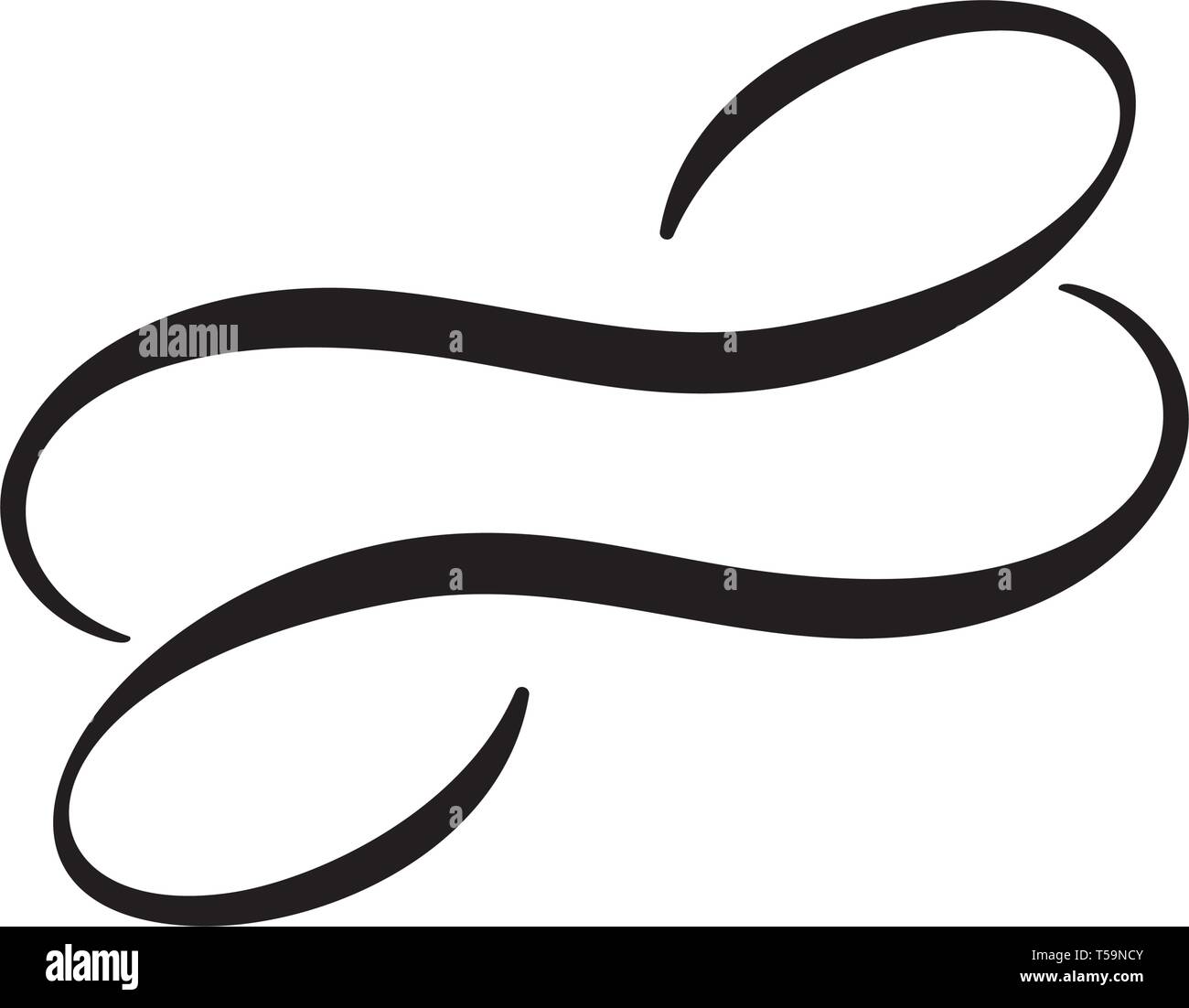 Infinity calligraphy vector illustration symbol. Eternal limitless ...