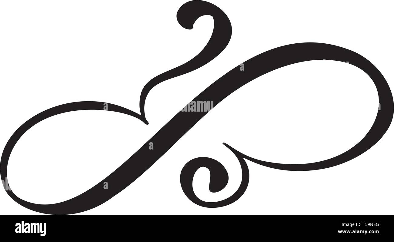 Infinity calligraphy vector illustration symbol. Eternal limitless ...