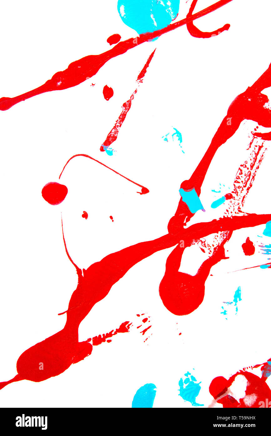 Vibrant Paint Splatter on White Background Stock Photo - Alamy