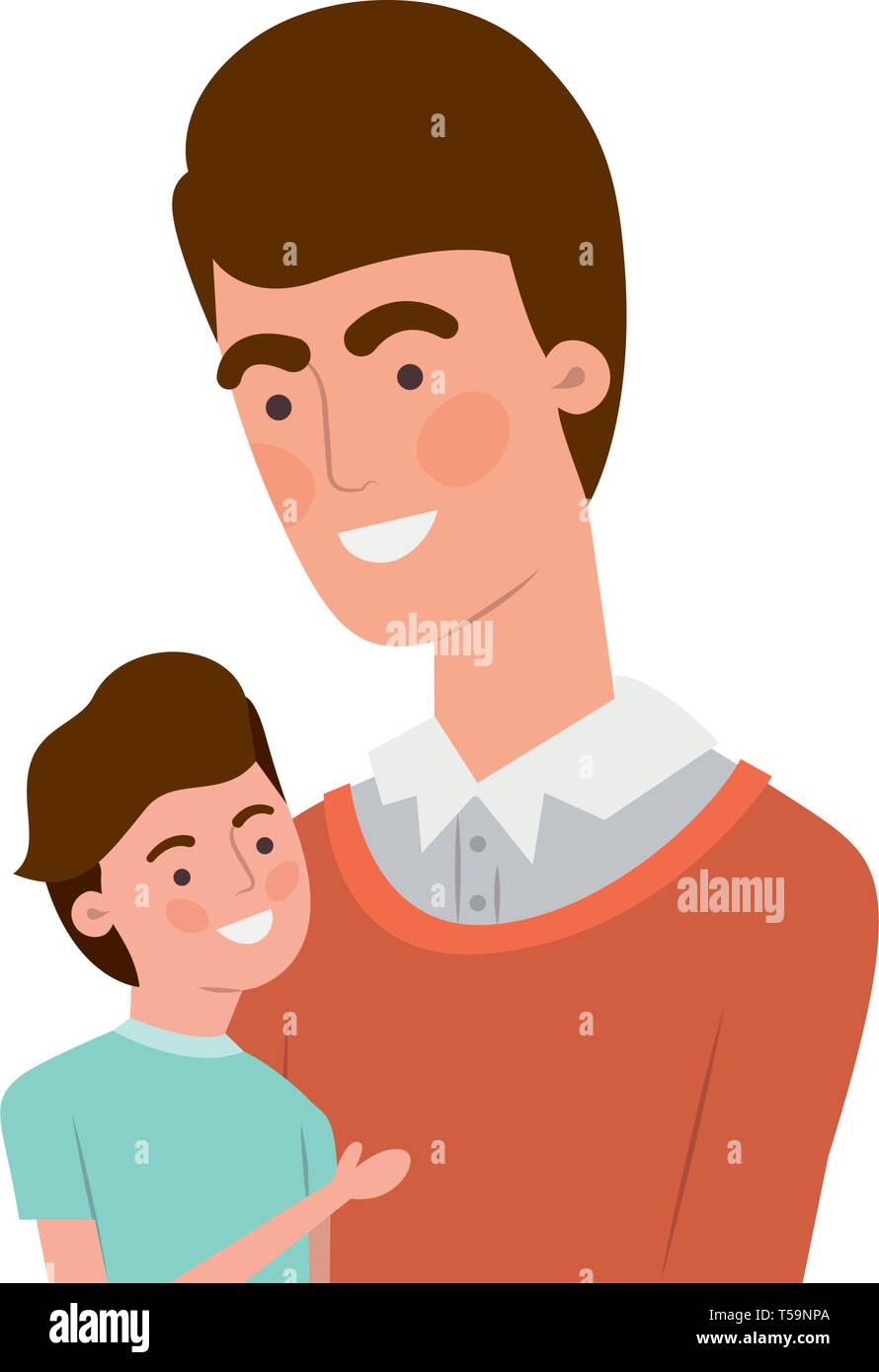 father with son avatar character Stock Vector Image & Art - Alamy