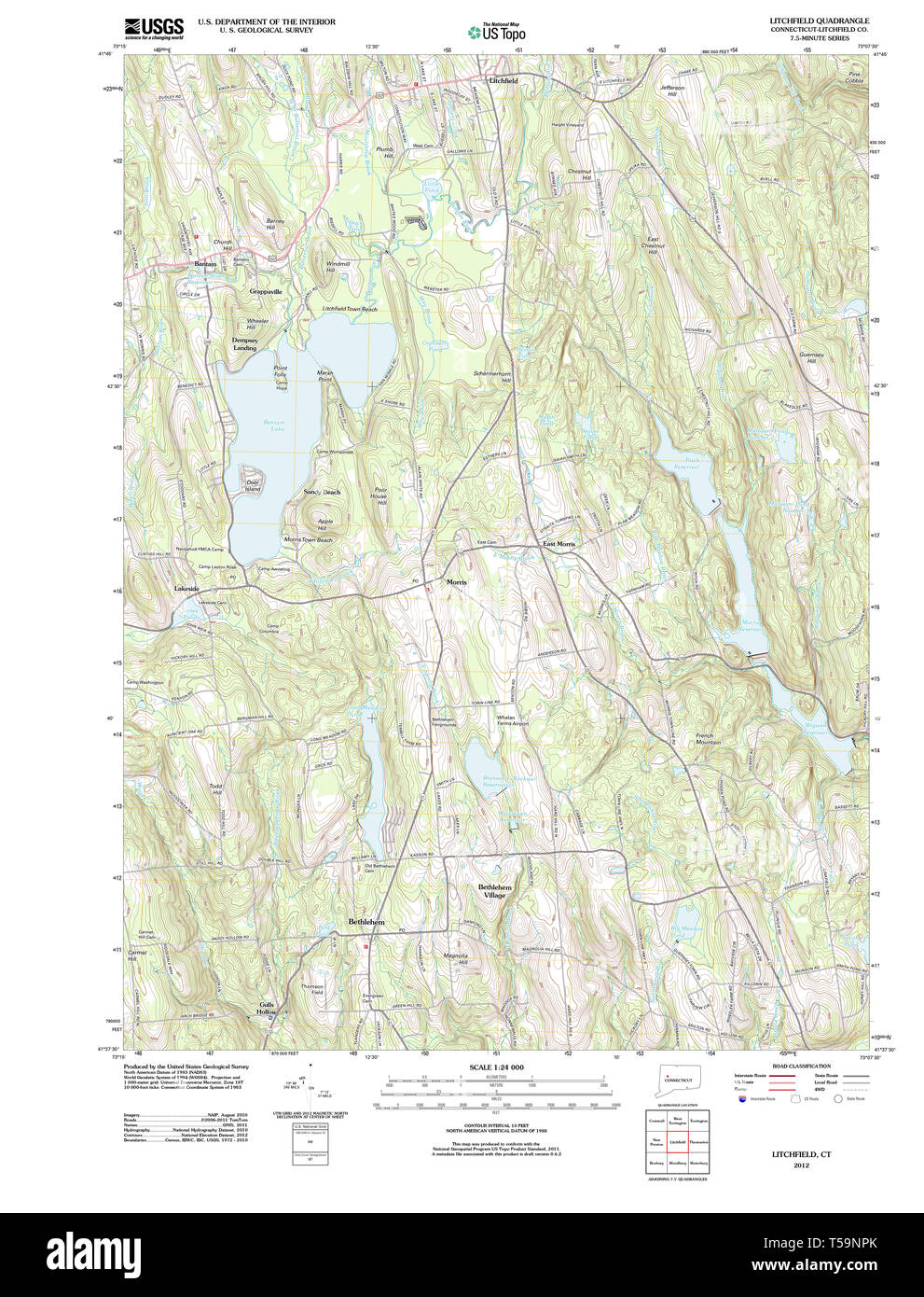 Map of litchfield hi-res stock photography and images - Alamy