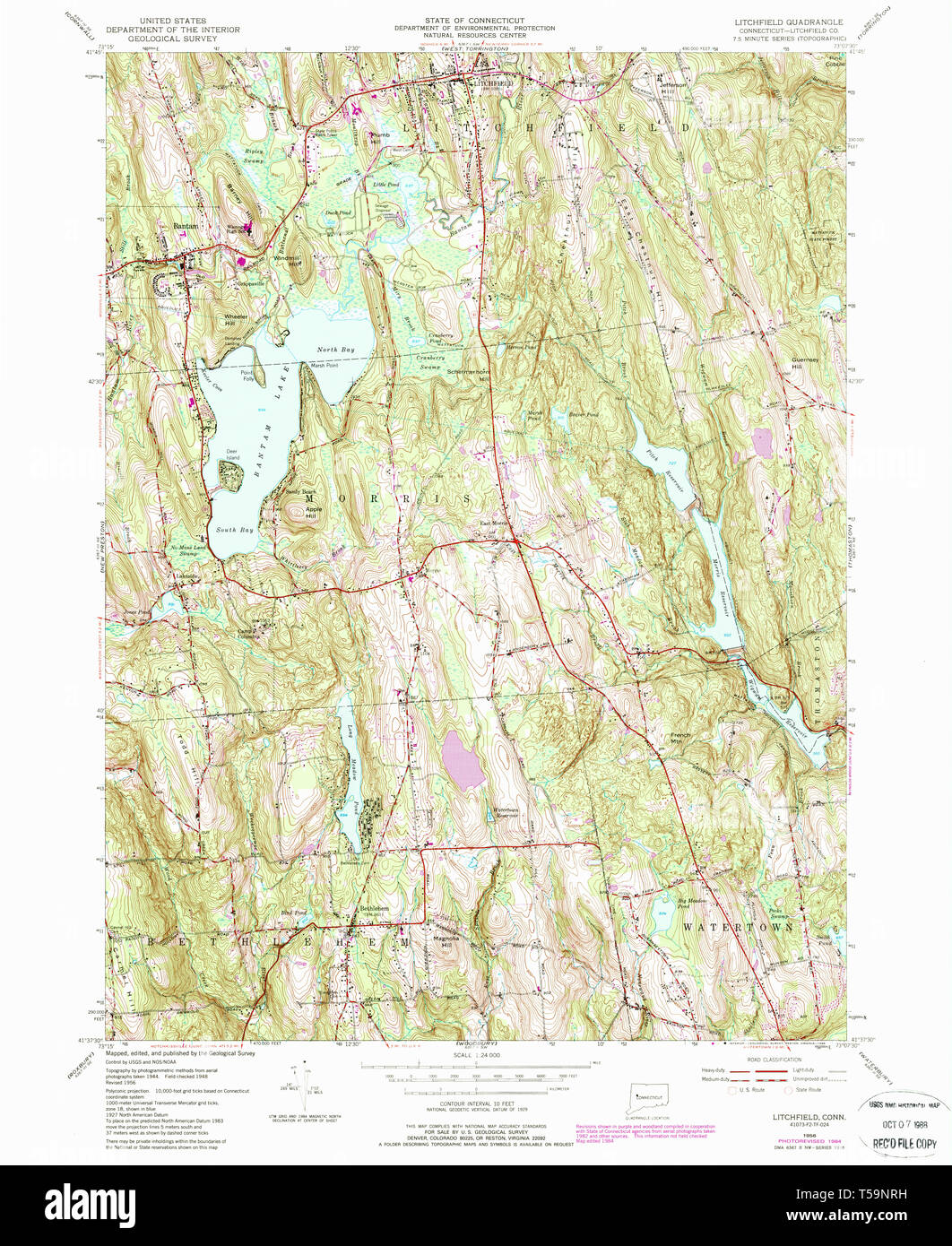 Litchfield connecticut map hi-res stock photography and images - Alamy