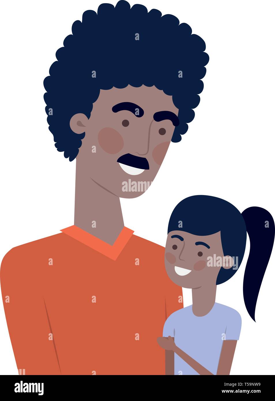 father with daughter avatar character Stock Vector Image & Art - Alamy