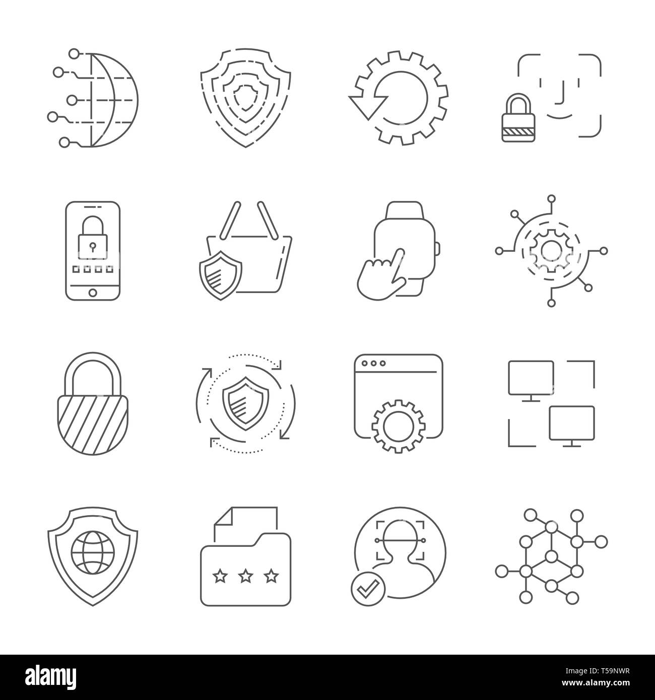 Security Authentication Stock Vector Images Alamy
