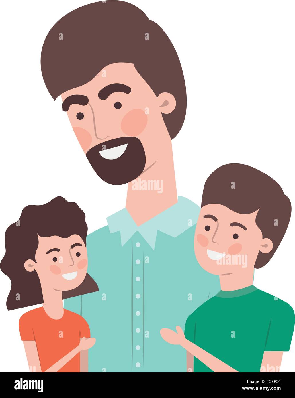Children adults friends enjoying Stock Vector Images - Alamy