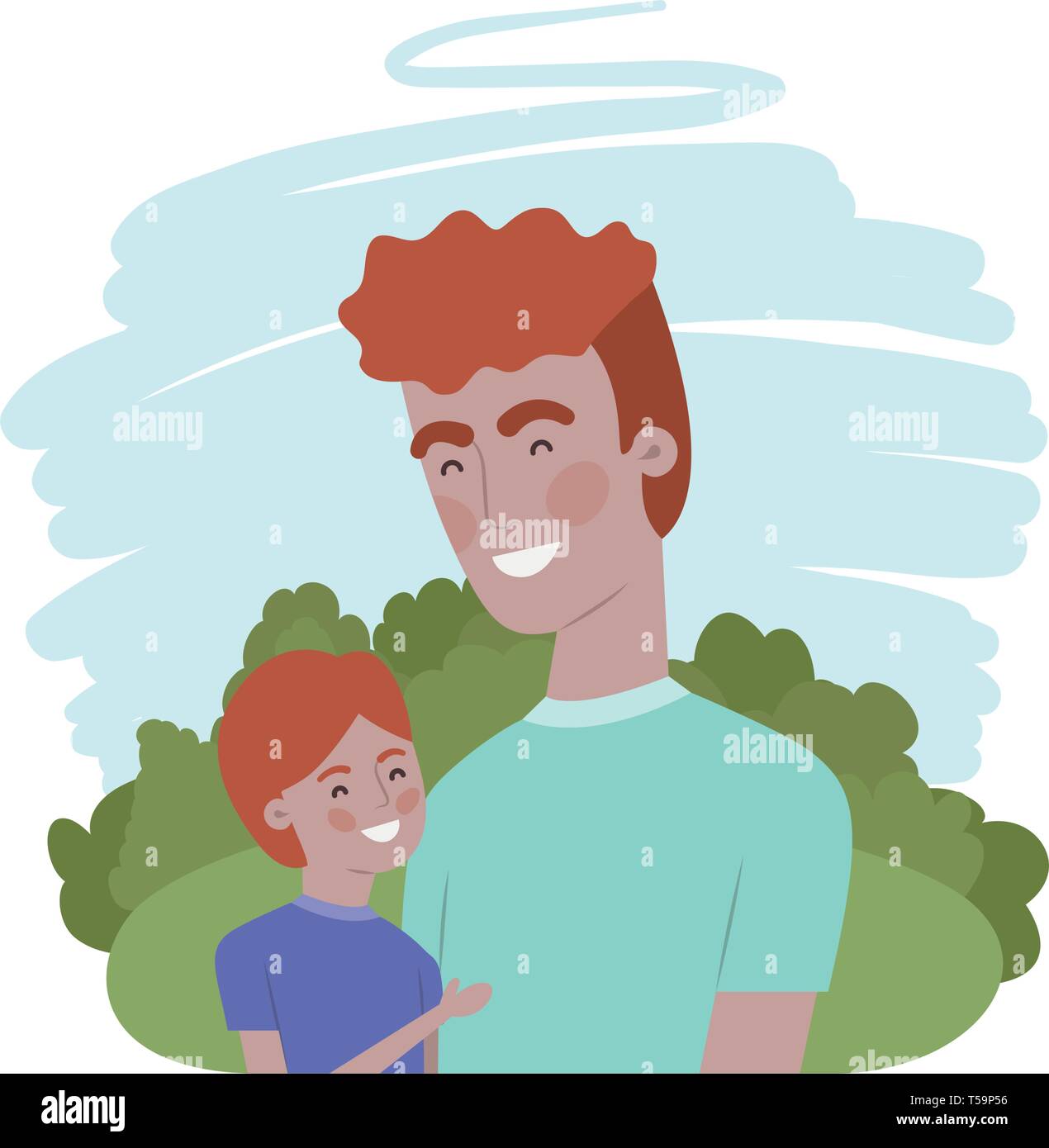 father with son avatar character Stock Vector Image & Art - Alamy