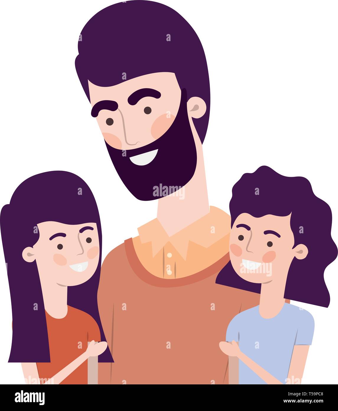 Children adults friends enjoying Stock Vector Images - Alamy