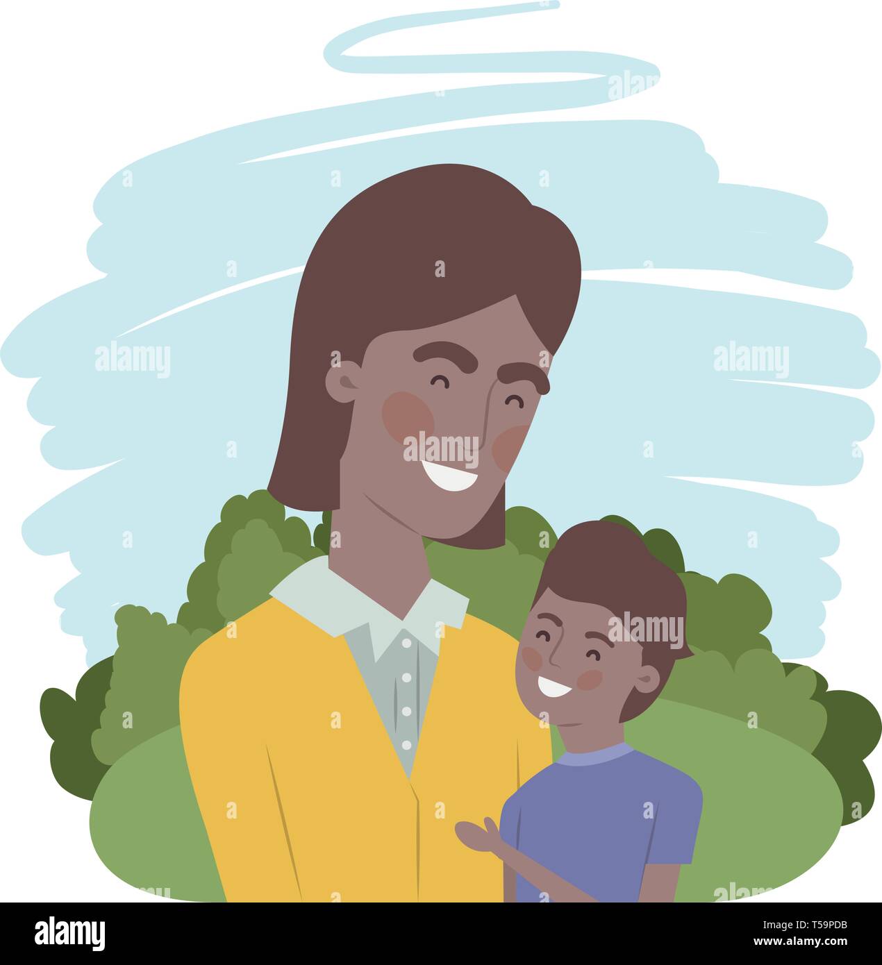 father with son avatar character Stock Vector Image & Art - Alamy