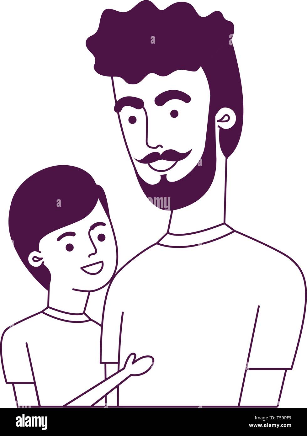 father with son avatar character Stock Vector Image & Art - Alamy