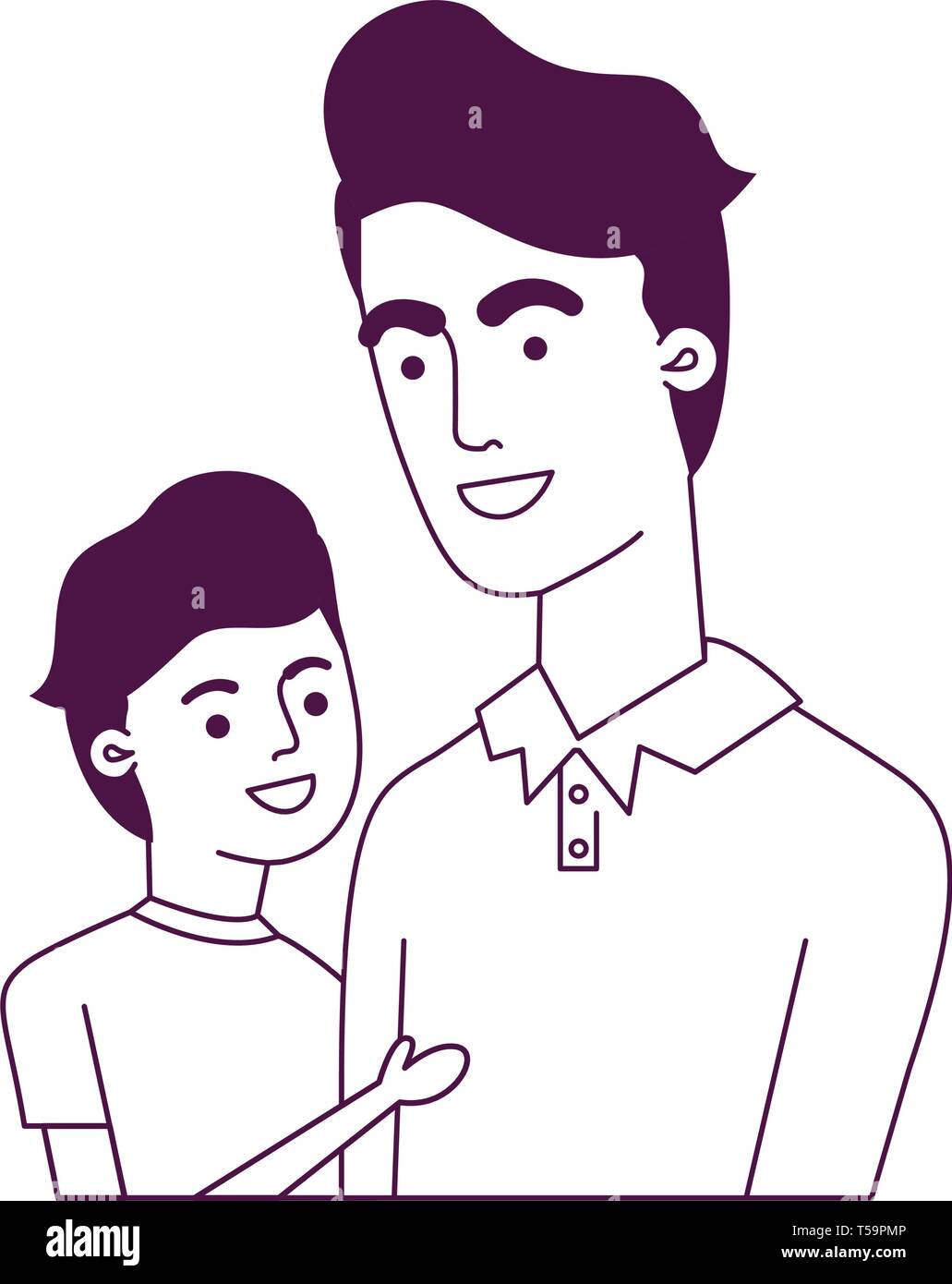 father with son avatar character Stock Vector Image & Art - Alamy