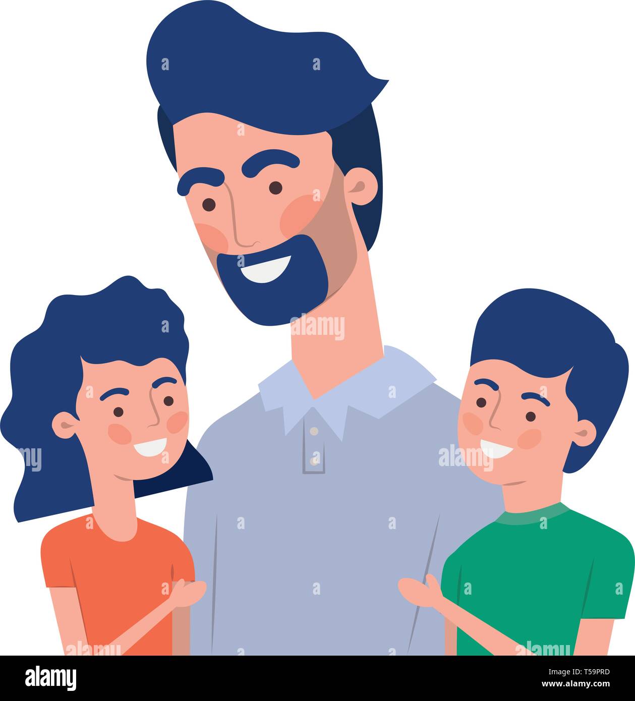 Children adults friends enjoying Stock Vector Images - Alamy
