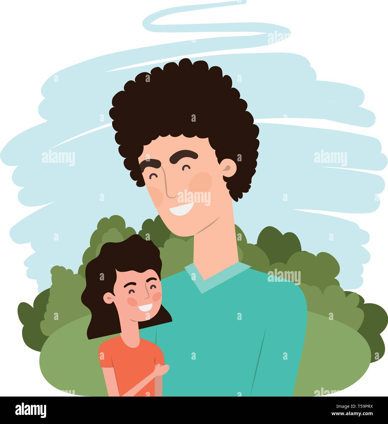 father with daughter avatar character Stock Vector Image & Art - Alamy