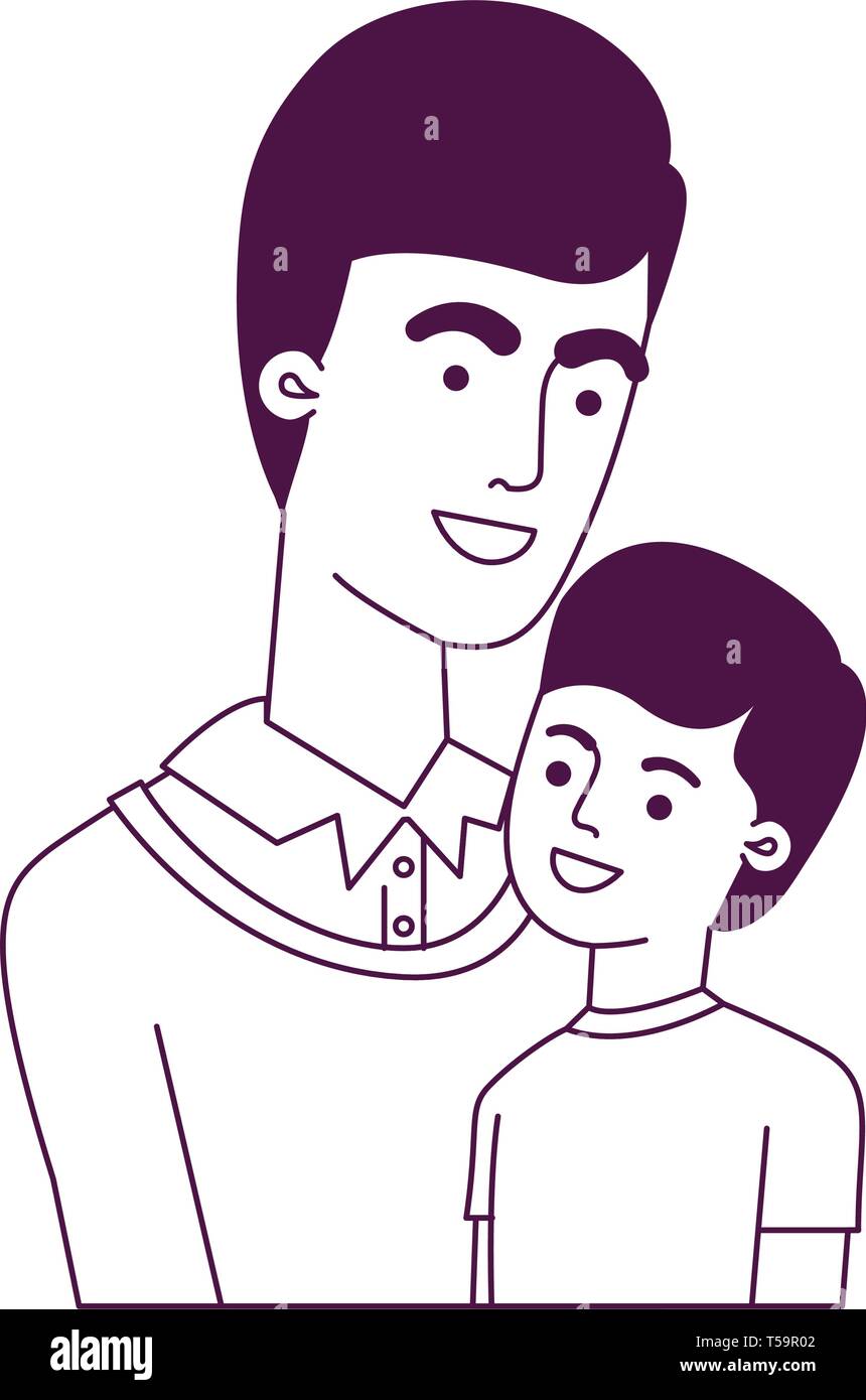 father with son avatar character Stock Vector Image & Art - Alamy