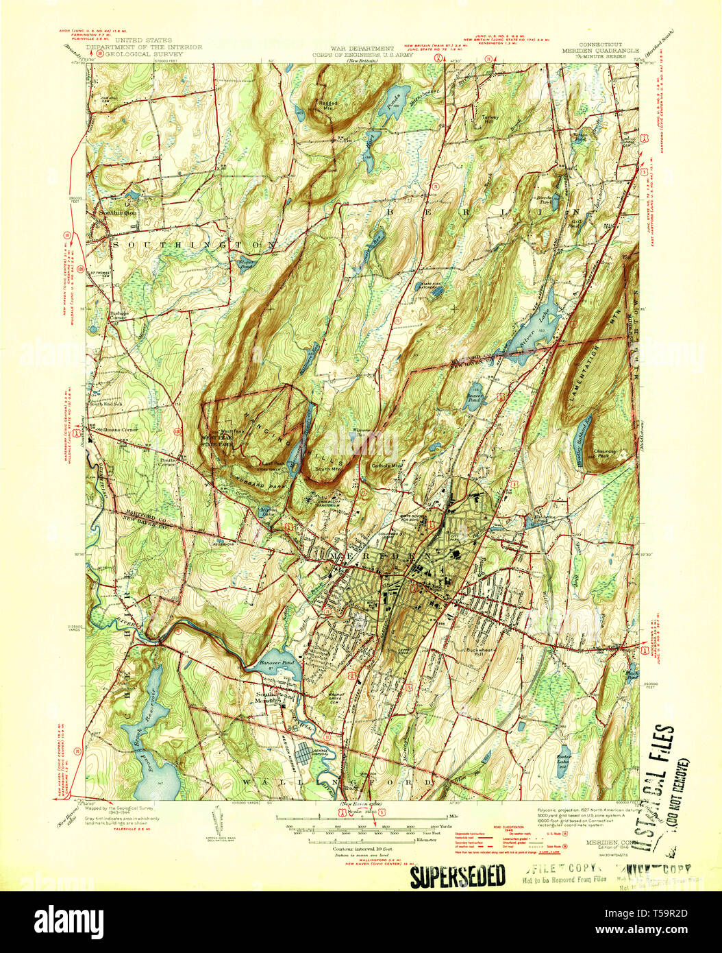 Map of meriden hi-res stock photography and images - Alamy