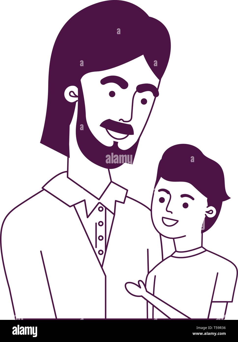 father with son avatar character Stock Vector Image & Art - Alamy