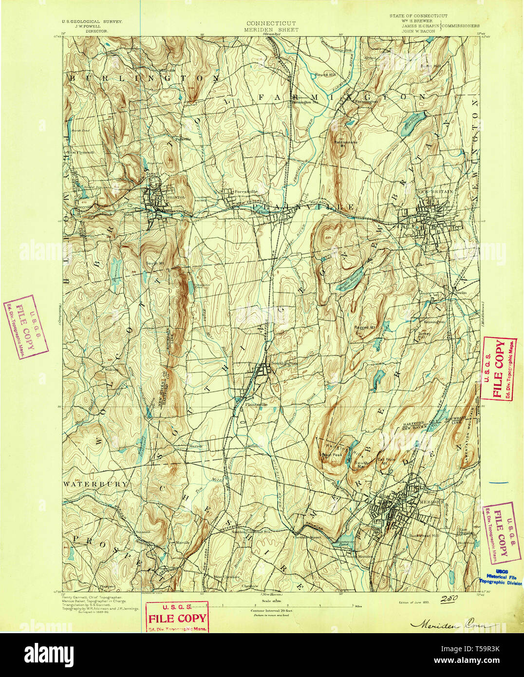 Map Of Meriden Connecticut High Resolution Stock Photography and Images ...