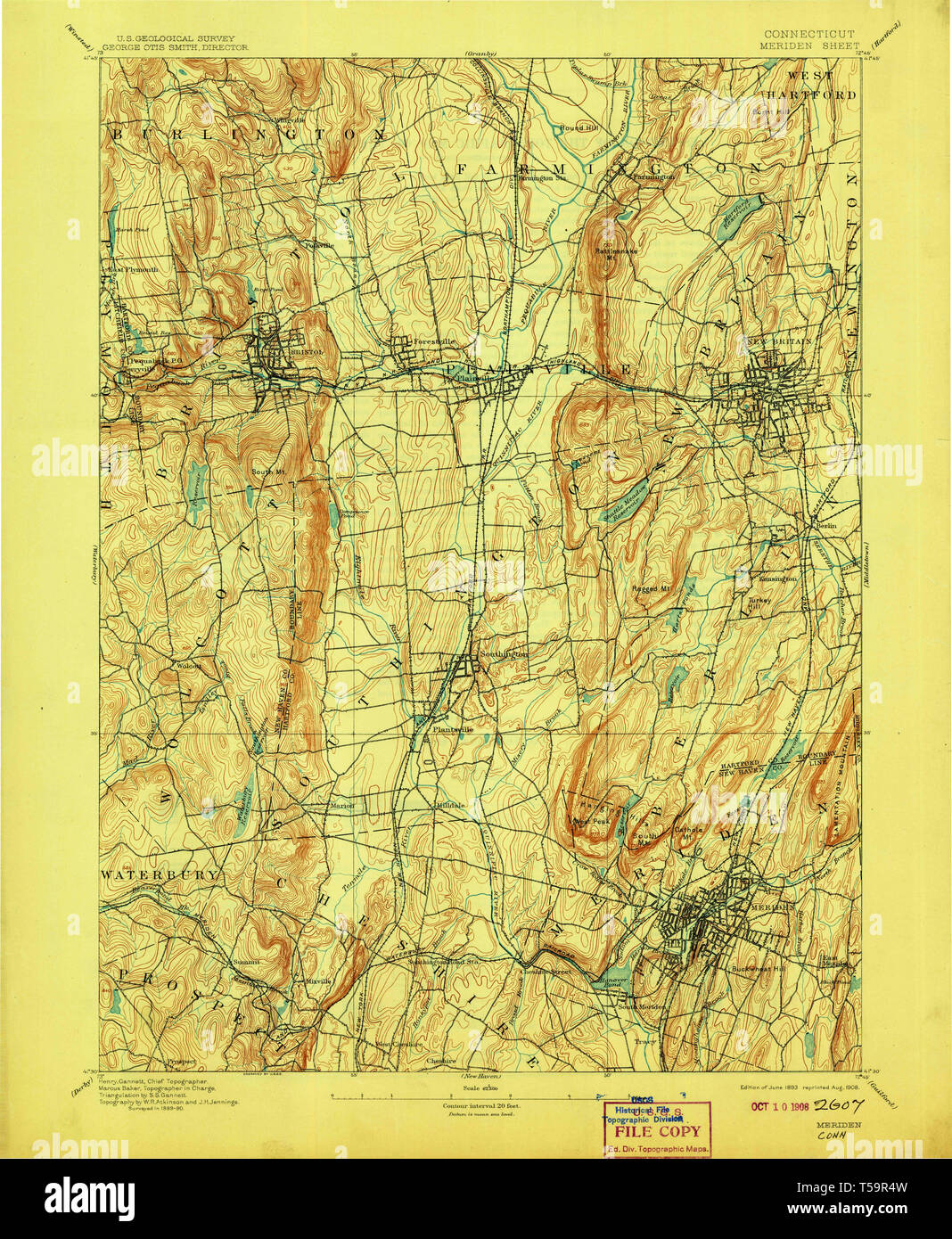 Map Of Meriden Connecticut High Resolution Stock Photography and Images ...