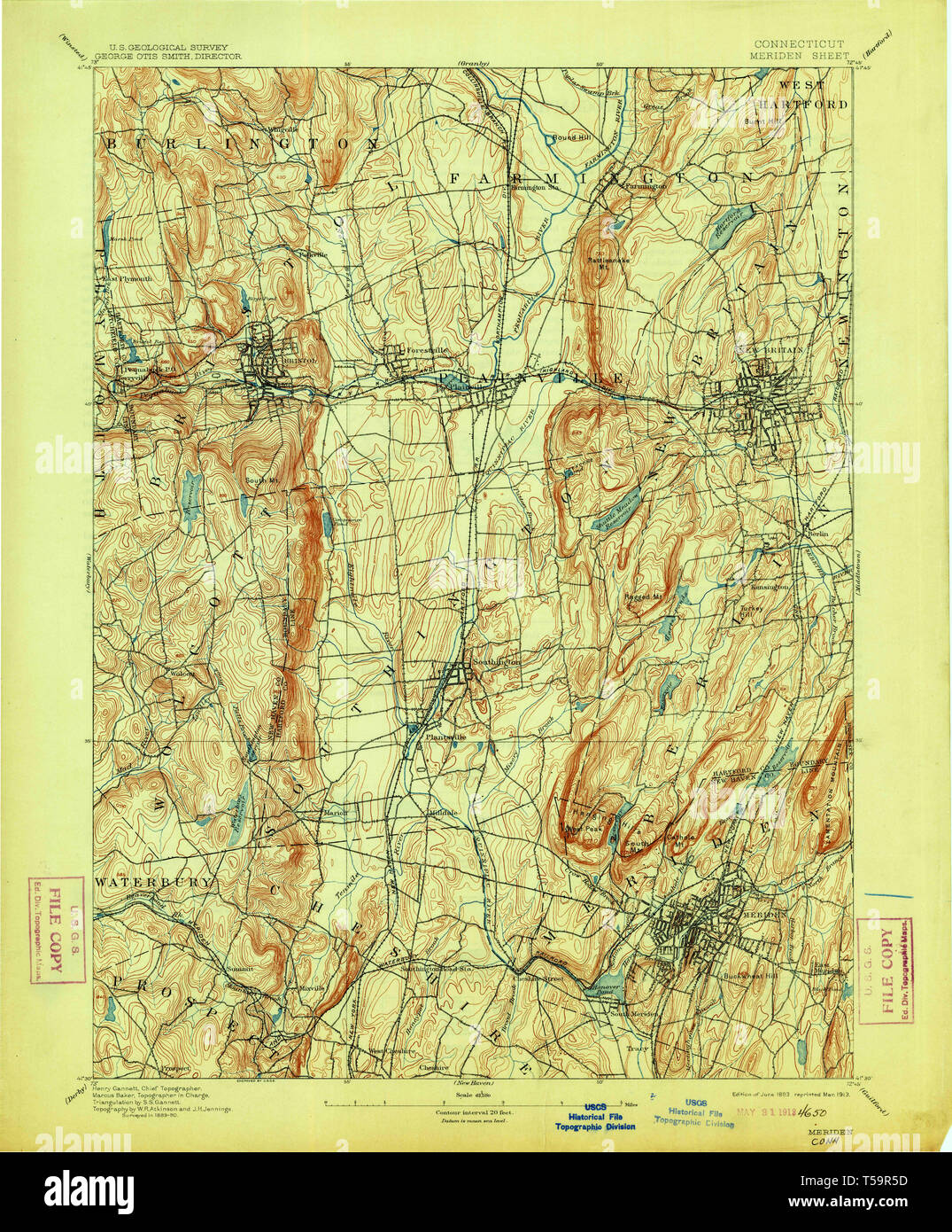 Map of meriden hi-res stock photography and images - Alamy