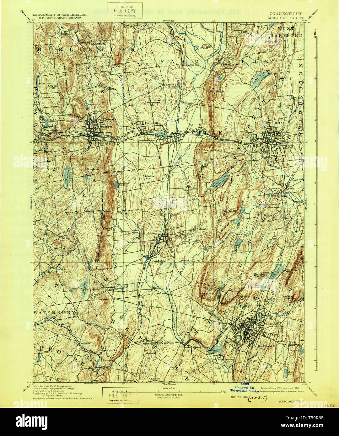 Map Of Meriden Connecticut High Resolution Stock Photography and Images ...