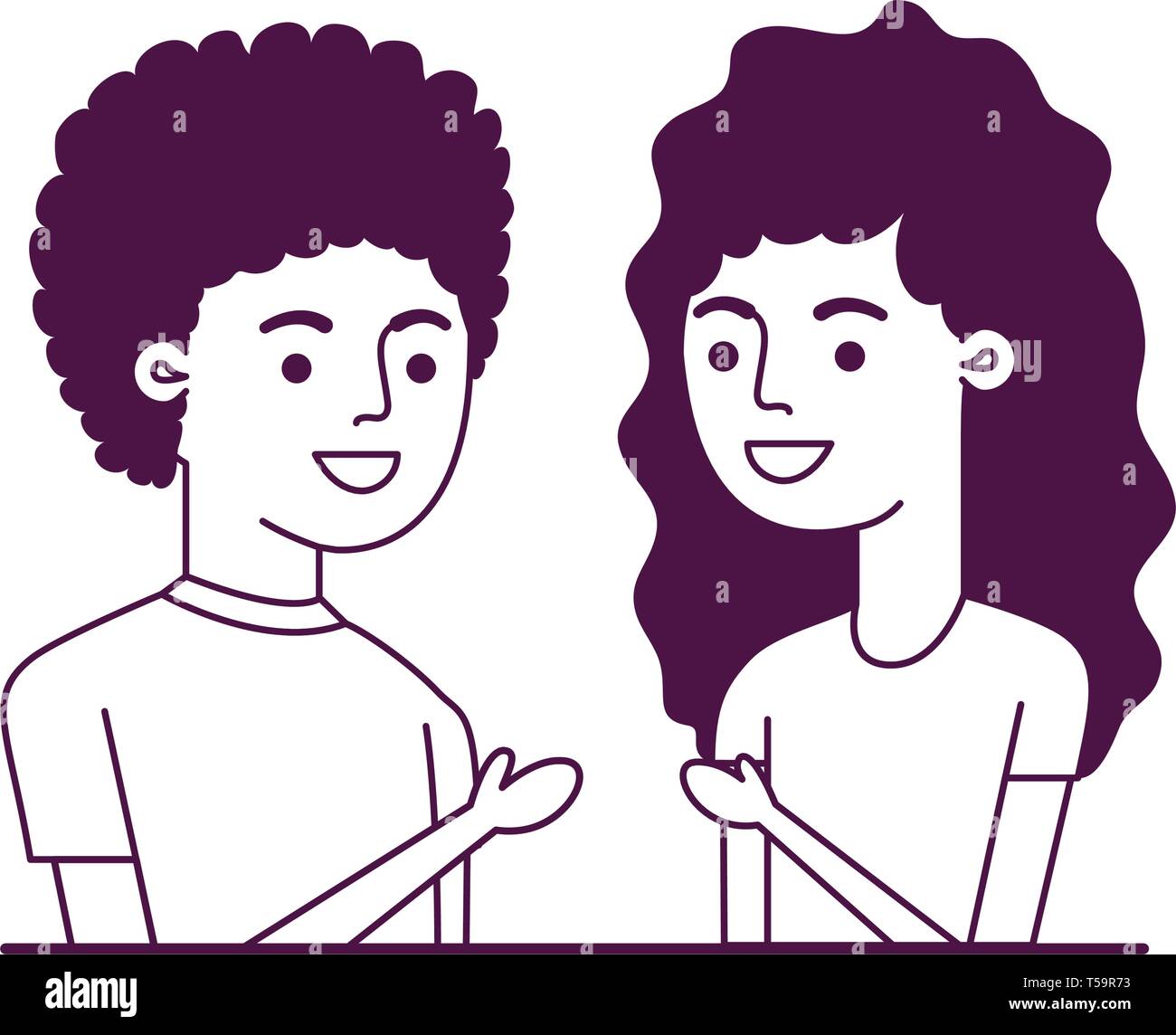young couple avatar character Stock Vector Image & Art - Alamy