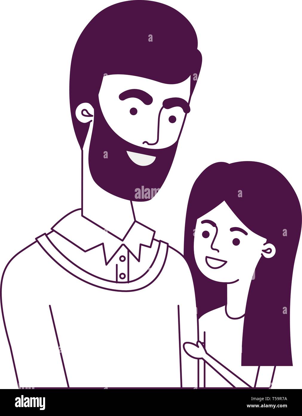 father with daughter avatar character Stock Vector Image & Art - Alamy