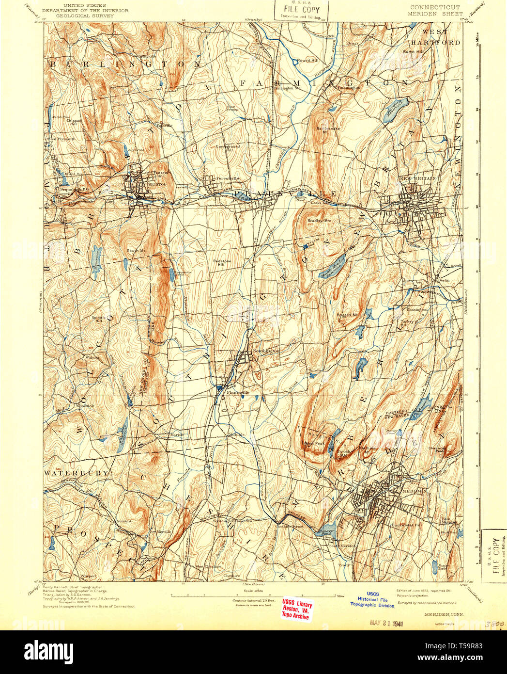 Map of meriden hi-res stock photography and images - Alamy