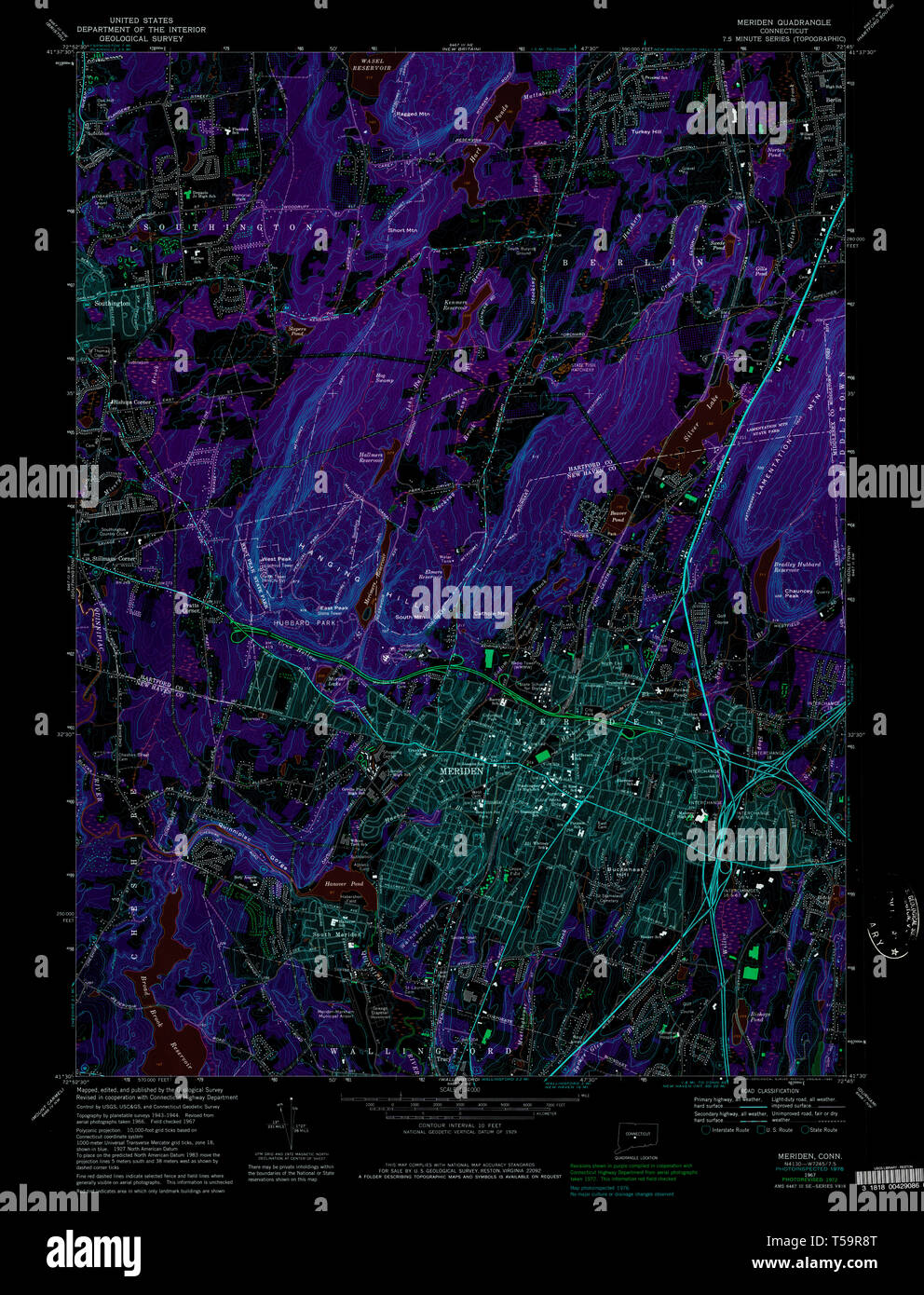 Map Of Meriden Connecticut High Resolution Stock Photography and Images ...