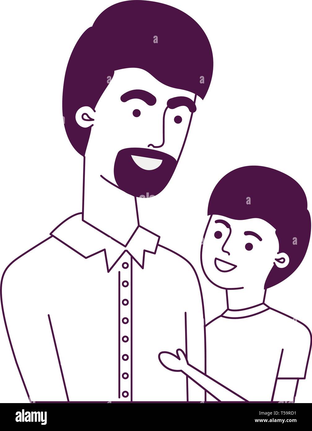 father with son avatar character Stock Vector Image & Art - Alamy