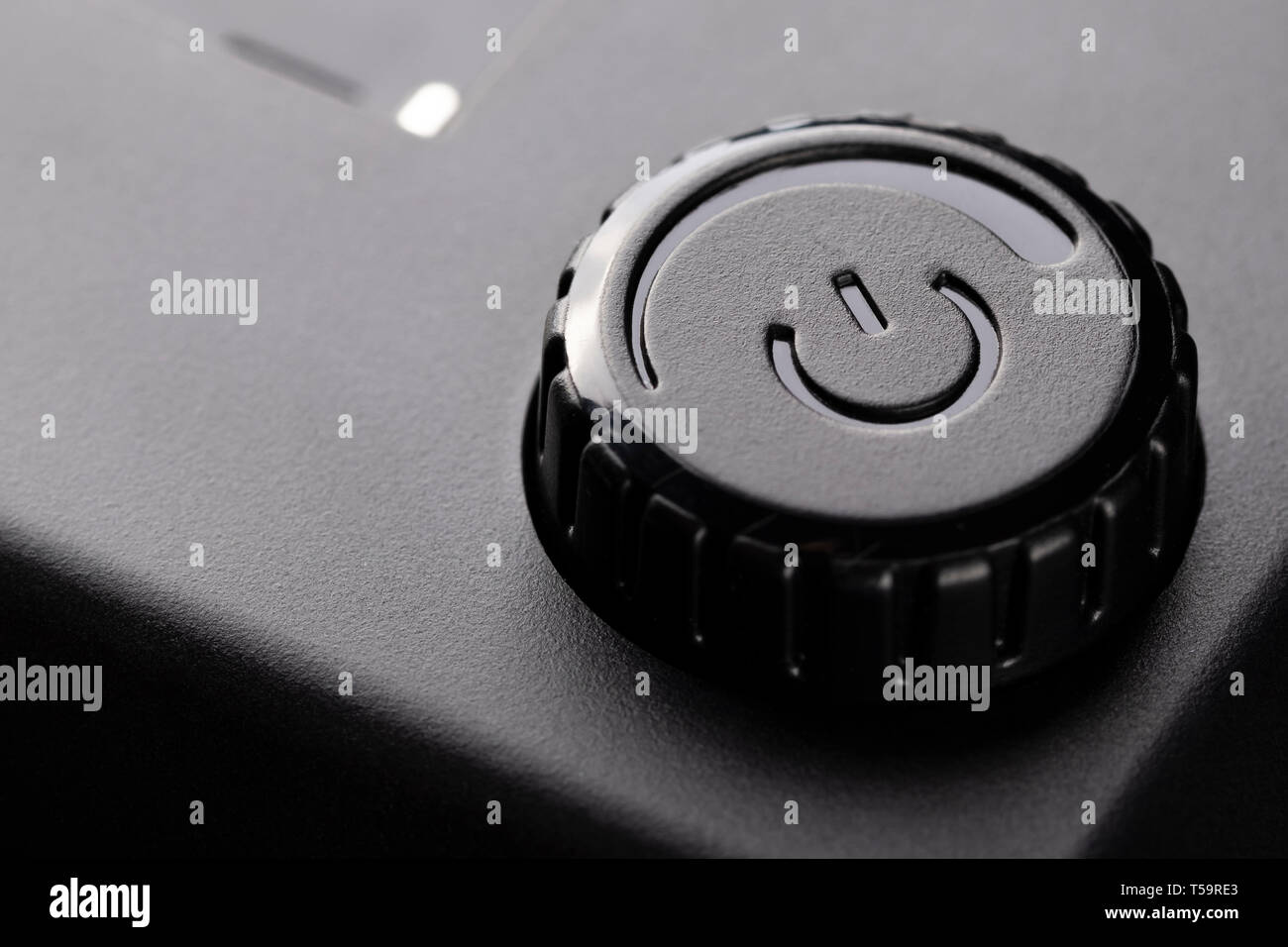 Power control, black button on and off electronic devices. From ...
