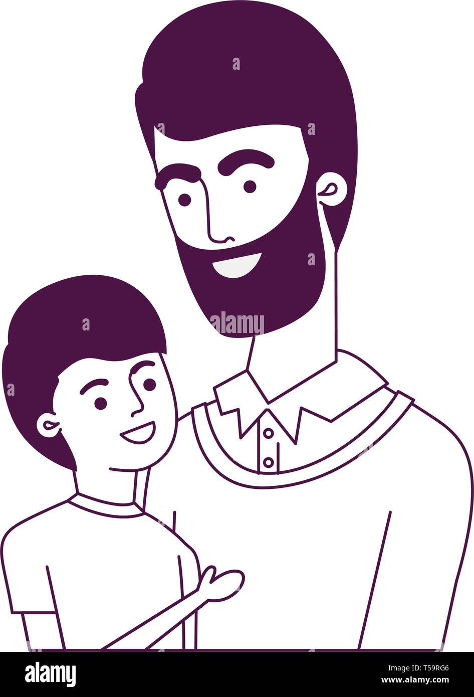 father with son avatar character Stock Vector Image & Art - Alamy