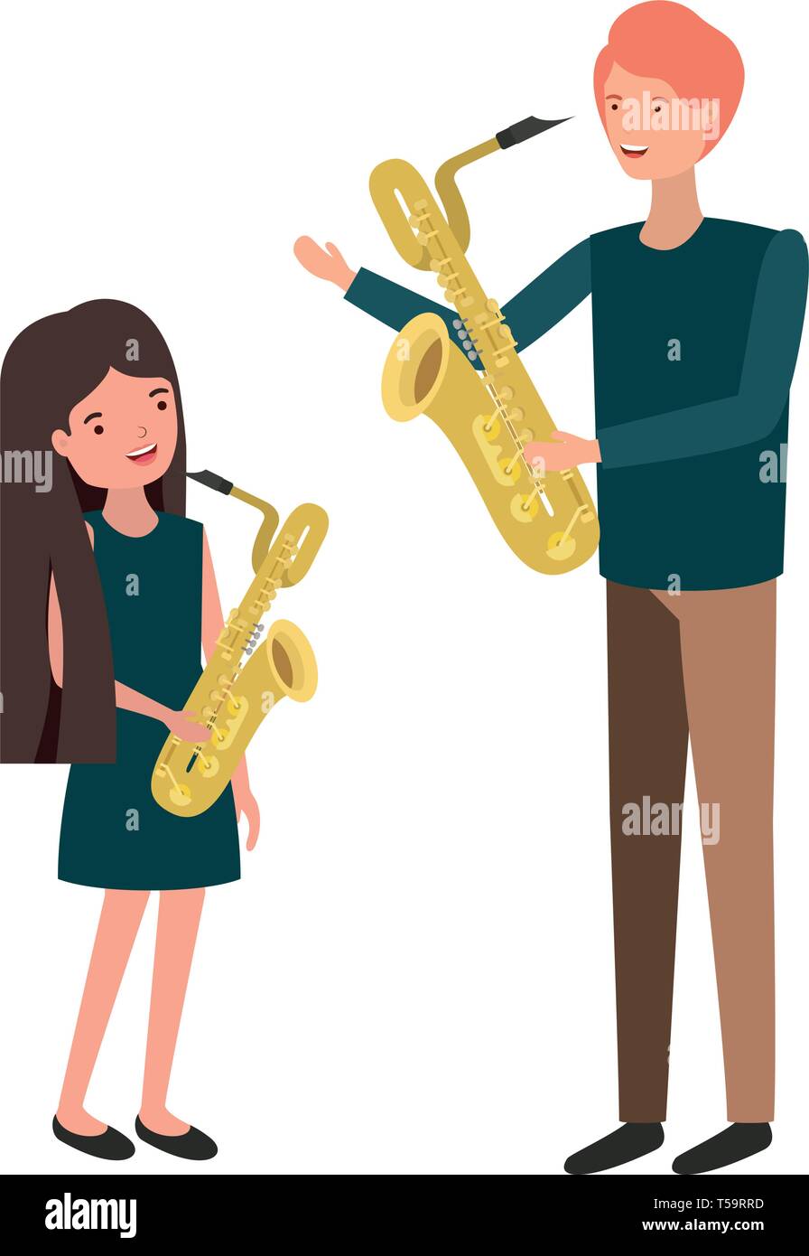 Saxophone family Stock Vector Images - Alamy