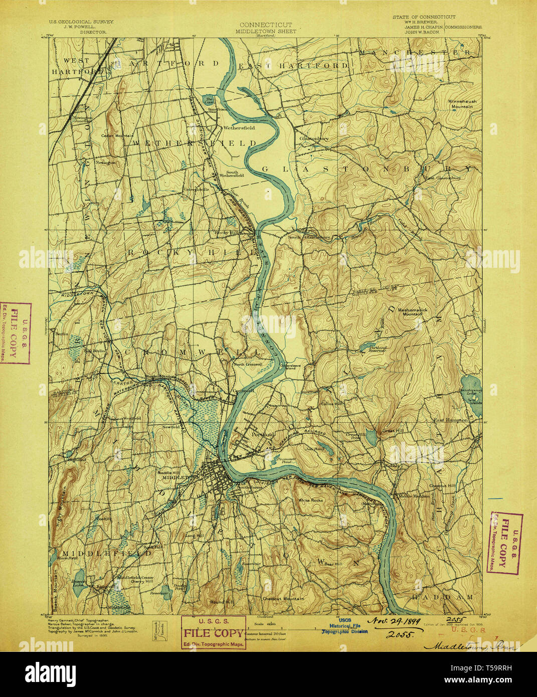 Map of middletown connecticut hi-res stock photography and images - Alamy