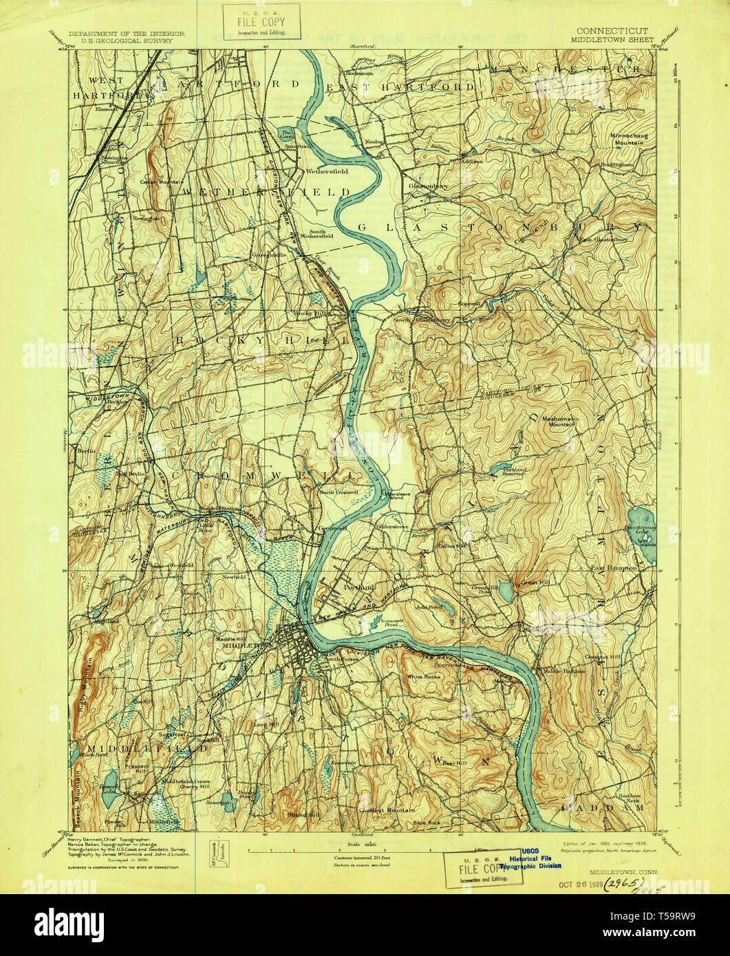 Map of middletown connecticut hi-res stock photography and images - Alamy